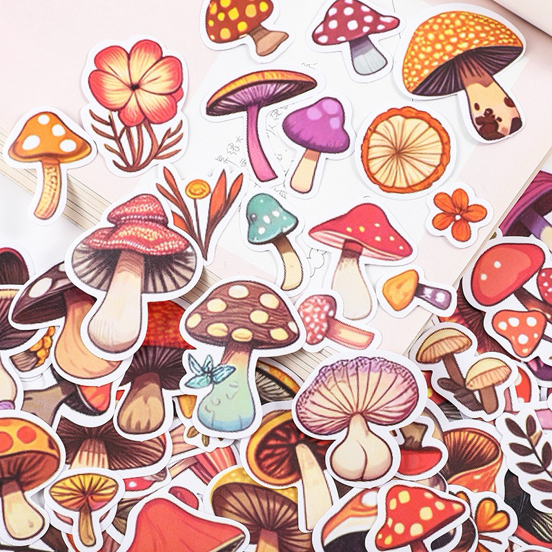 Set 100 sticker nhãn dán họa tiết cây nấm | Shopee Việt Nam