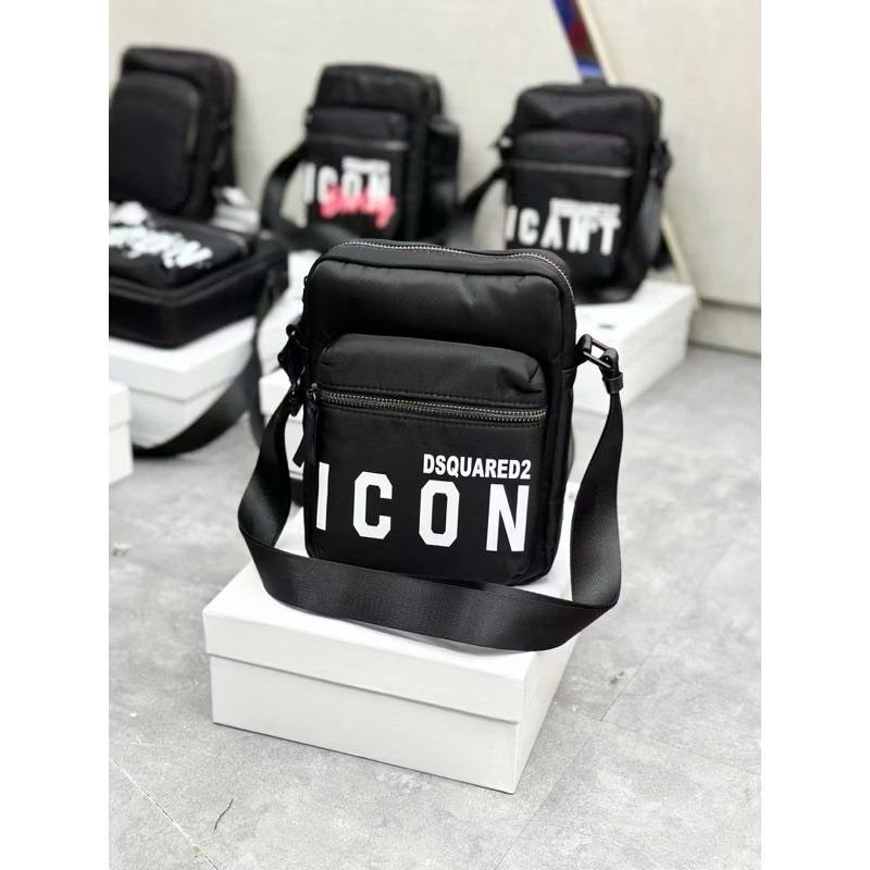 túi đeo chéo nam icon dsq in trơn | Shopee Việt Nam