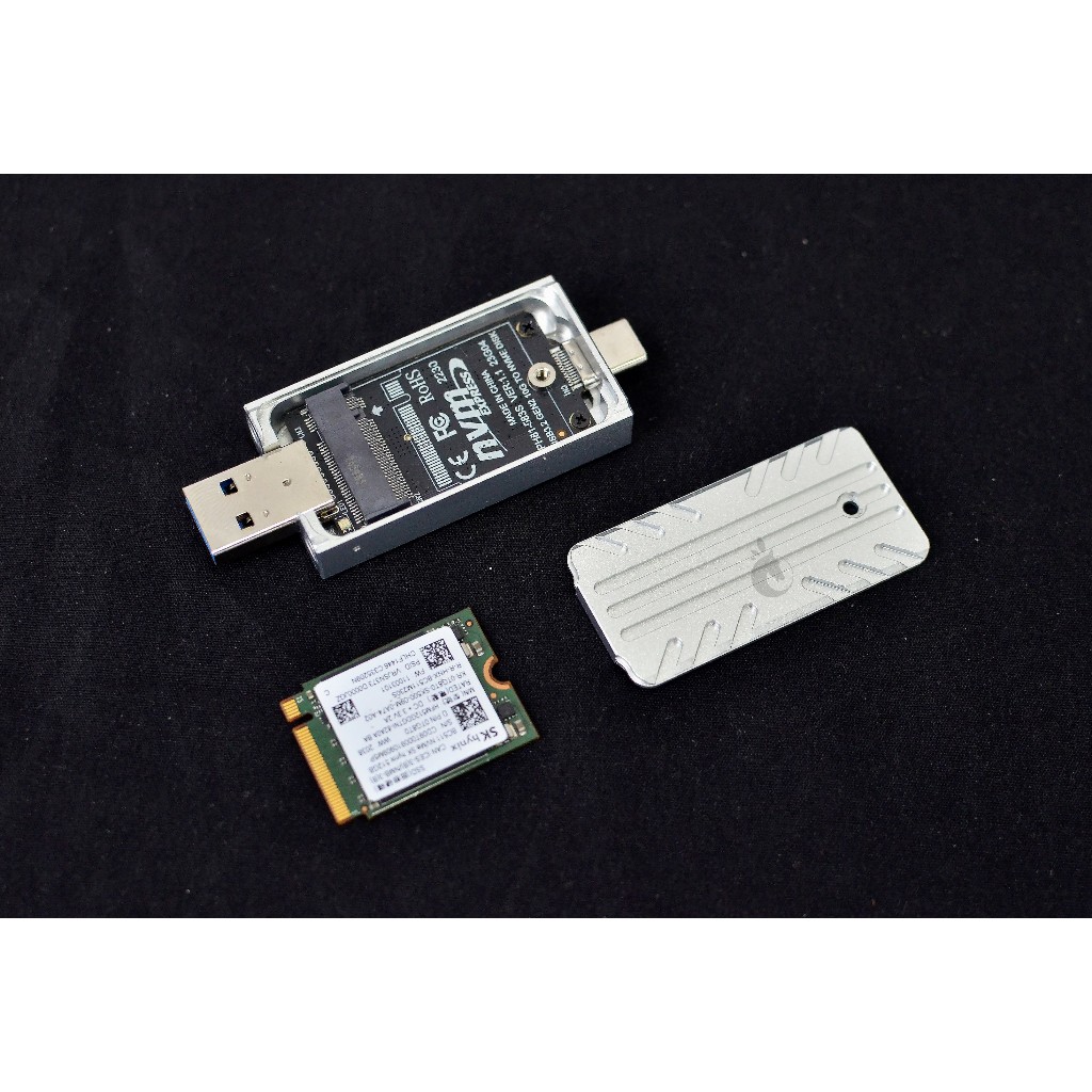 Box Ổ Cứng SSD PCIe NVMe M2 2230 Chipset JMS583, 2 Đầu Kết Nối USB Type-C, Type A thuận tiện ...