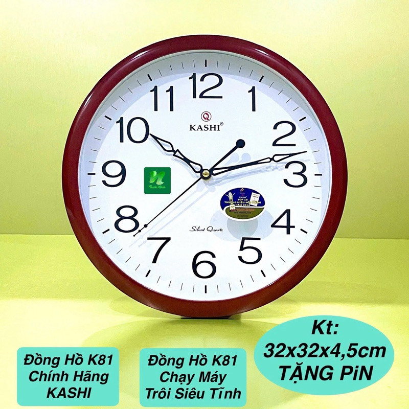 Đồng Hồ Treo Tường K81 Chính Hãng KASHI. Hàng Việt Nam Chất Lượng Cao ...