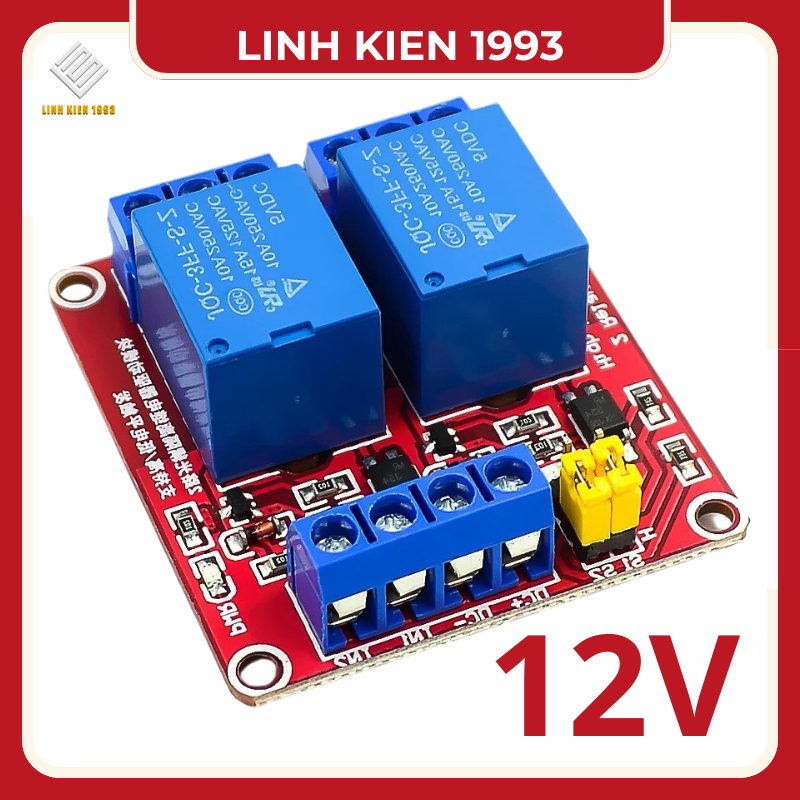 Mạch 2 rơ le 12V10A SONGLE kích mức cao thấp module 2 relay | Shopee ...