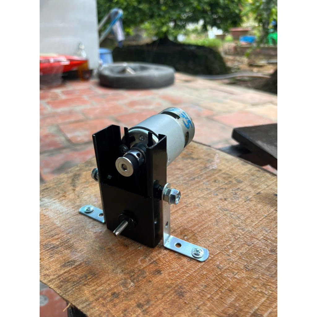 Hộp số giảm tốc 4 tua 5 tua cho motor 775,795,895 hộp số giảm tốc puly ...