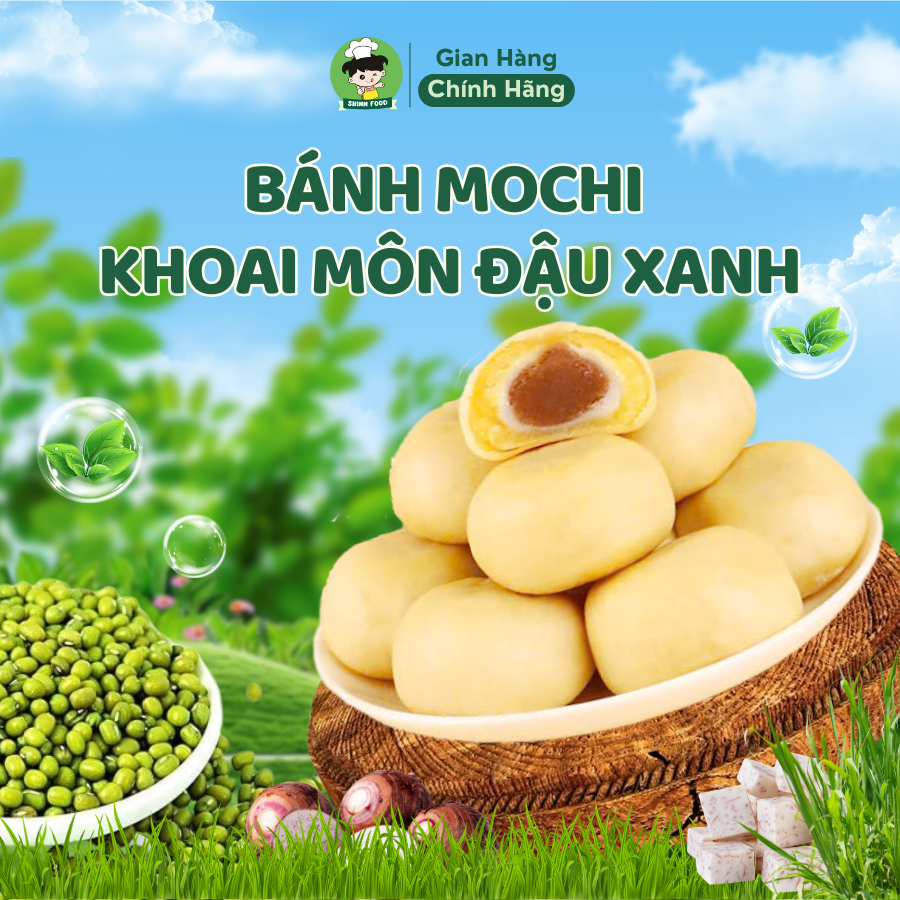 Bánh Mochi Nhân Khoai Môn Đậu Xanh Không Đường Shin Food Siêu Thơm Ngon ...
