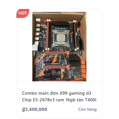Combo main đơn X99 gaming d3 Chip E5-2678v3 ram 16gb tản T400i | Shopee ...