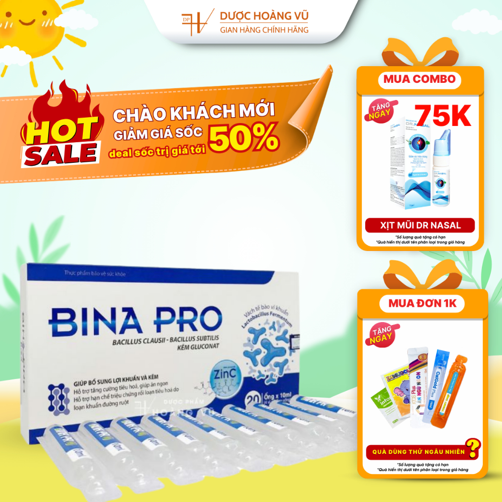 [ QUÀ XỊN] Men Vi Sinh BINA PRO Hỗ Trợ Tiêu Hóa Tăng Cường Hệ Vi Sinh ...