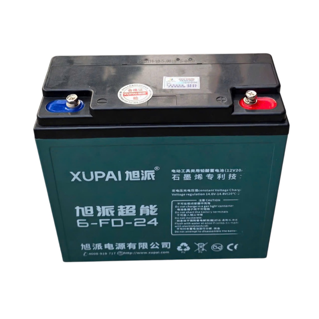 Ắc quy 12V-24Ah Xupai 6-FD-24 - Ắc quy dùng cho Xe máy điện, loa kéo, máy bơp nước, thắp sáng ...