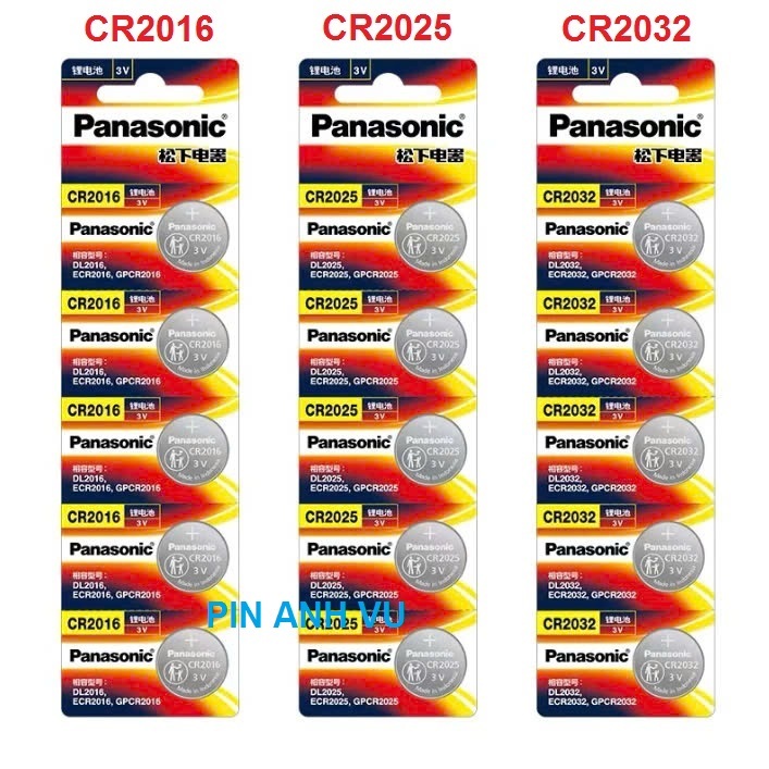 PANASONIC 3V Pin cúc Pin đồng hồ Pin điều khiển Pin Cmos CR2450 CR2430 ...