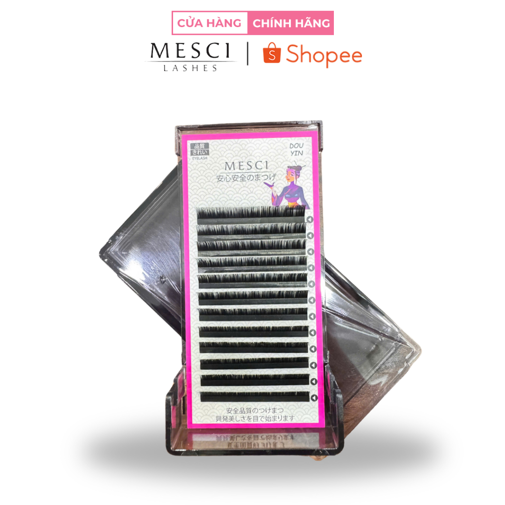Mi Khay Nối Mi Douyin MESCI LASHES 0.07 Camelia Chỉnh Gốc Mi Mềm Nhẹ ...