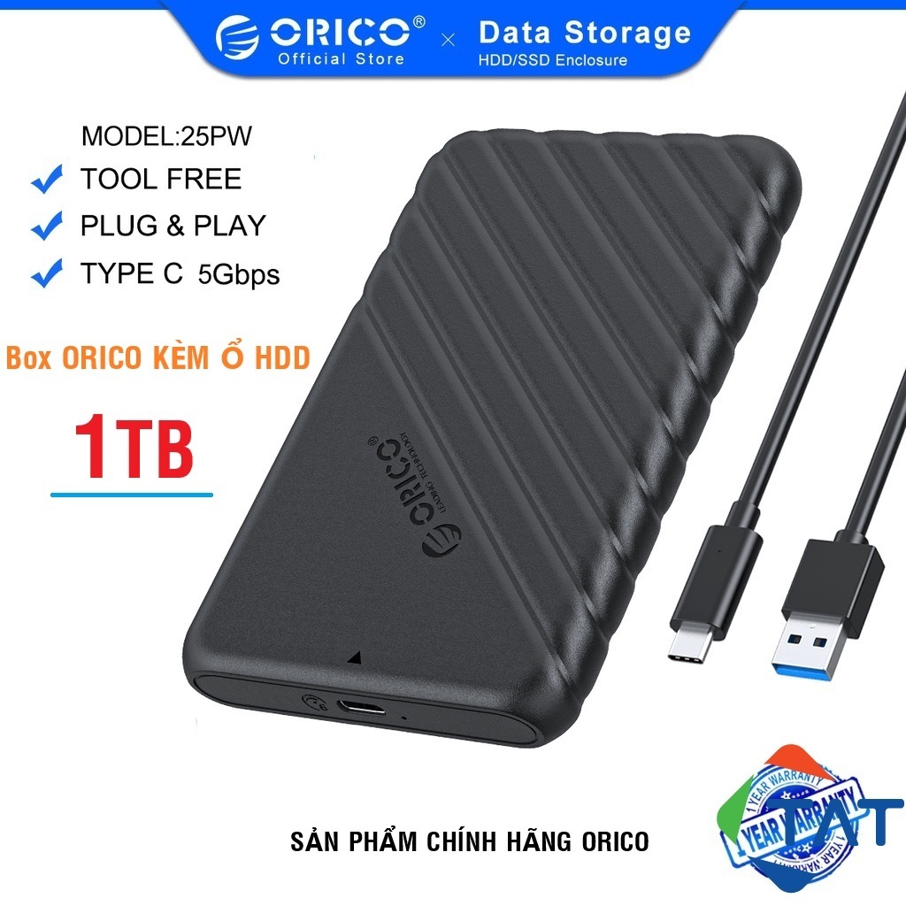 Box ổ cứng di động chính hãng ORICO Type-C Kèm Ổ cứng 500GB 1TB 1000GB ...
