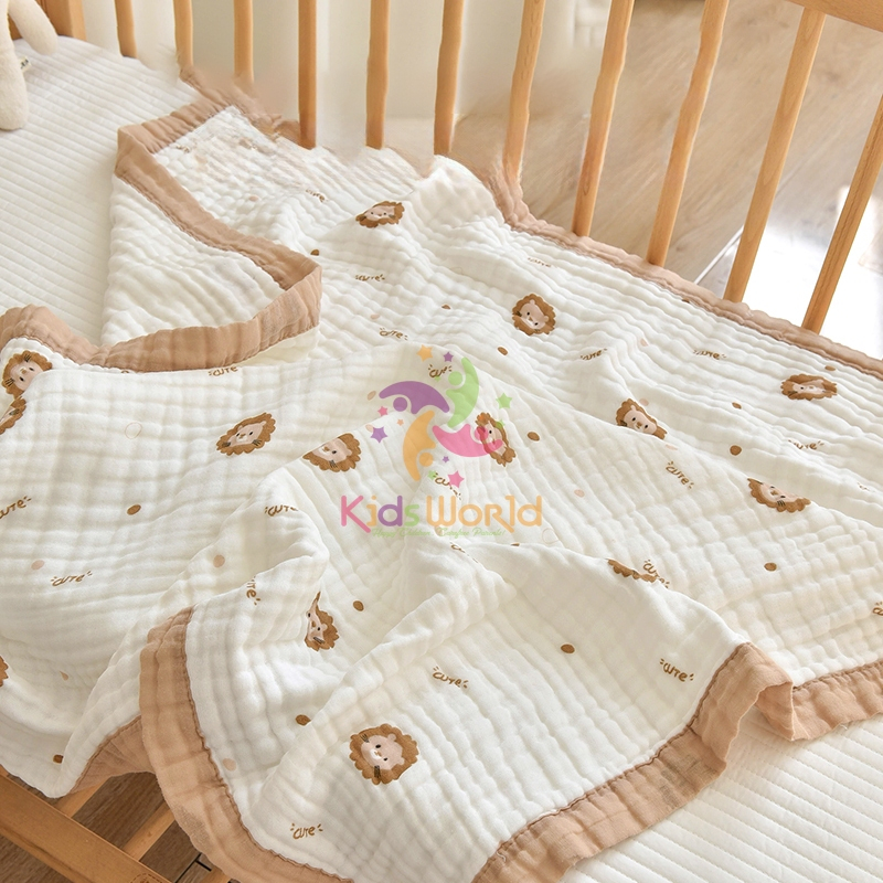 Khăn tắm xô muslin 6 lớp MinGo sợi bông nguyên chất cao cấp phong cách ...