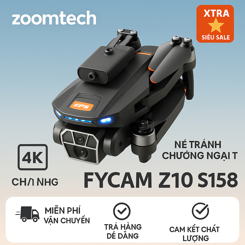 Flycam Z10 S158 có GPS Flaycam 8K camera nét cao cấp drone điều khiển ...