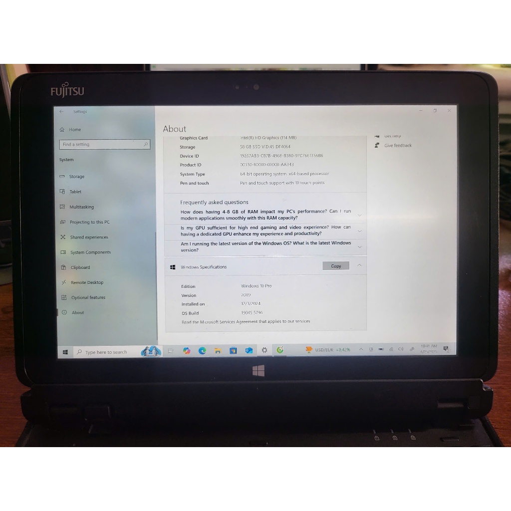 Fujitsu Q506 2 in 1 kèm bàn phím zin theo máy. | Shopee Việt Nam