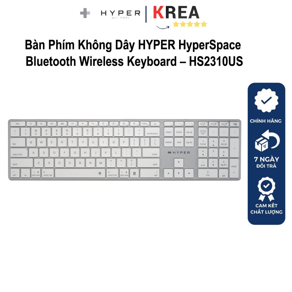 Bàn Phím Không Dây HYPER HyperSpace Bluetooth Wireless Keyboard ...
