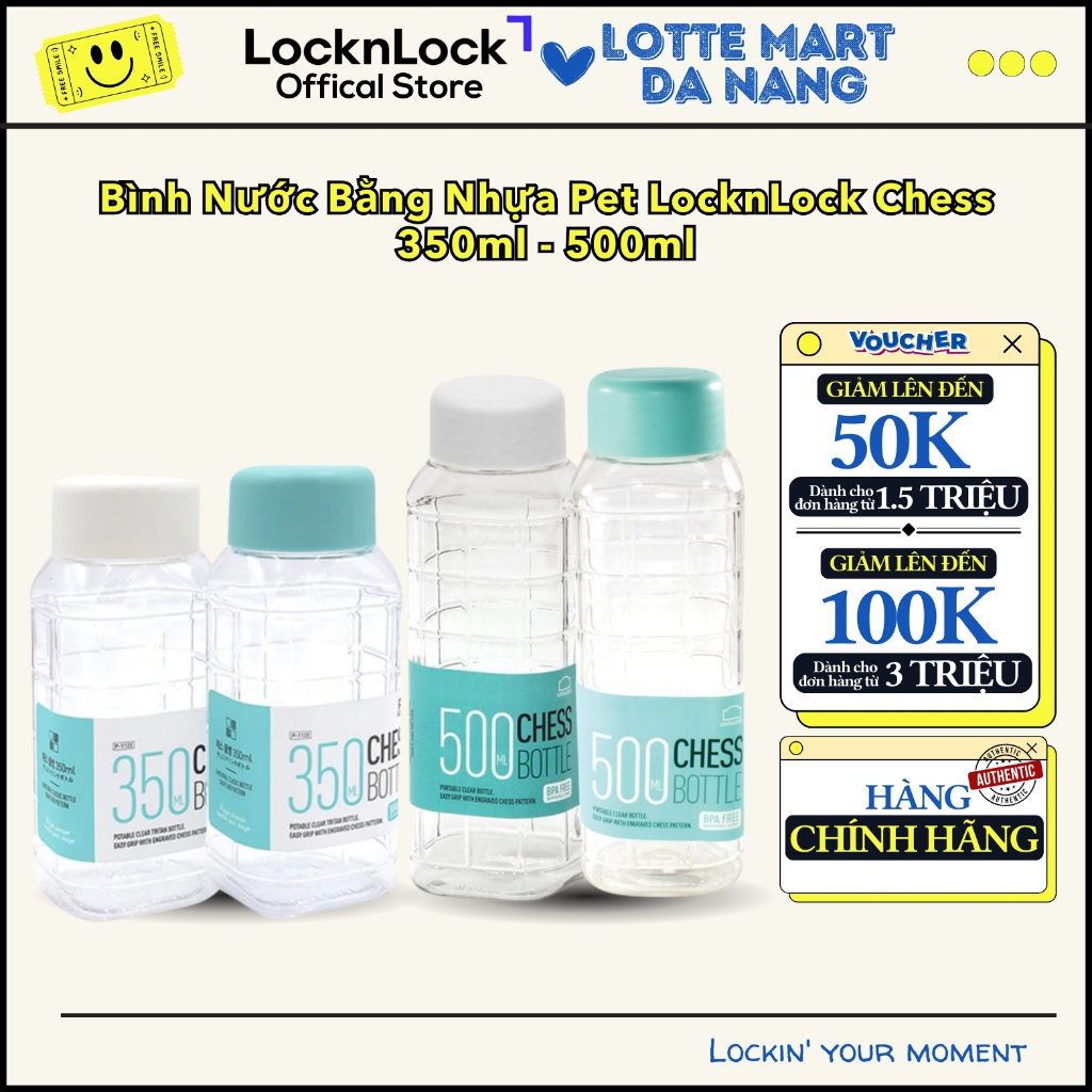 Bình Nước Nhựa Pet BPA Free Locknlock Chess Nhiều Dung Tích Lock&Lock ...