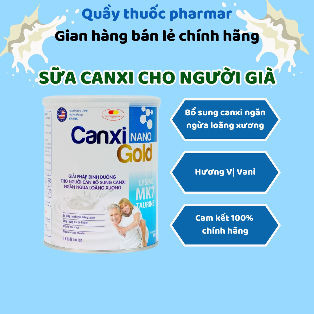 Sữa Cho Người Già Hỗ Trợ Xương Khớp Bổ Sung Canxi, Ngăn Ngừa Loãng Xương Chính Hãng Canxi Nano ...