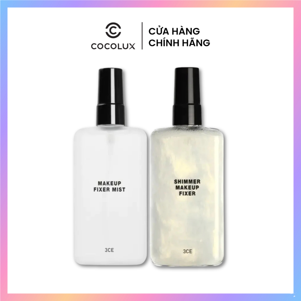 Xịt Khóa Nền 3CE Shimmer Makeup Fixer Ánh Nhũ 100ml | Shopee Việt Nam
