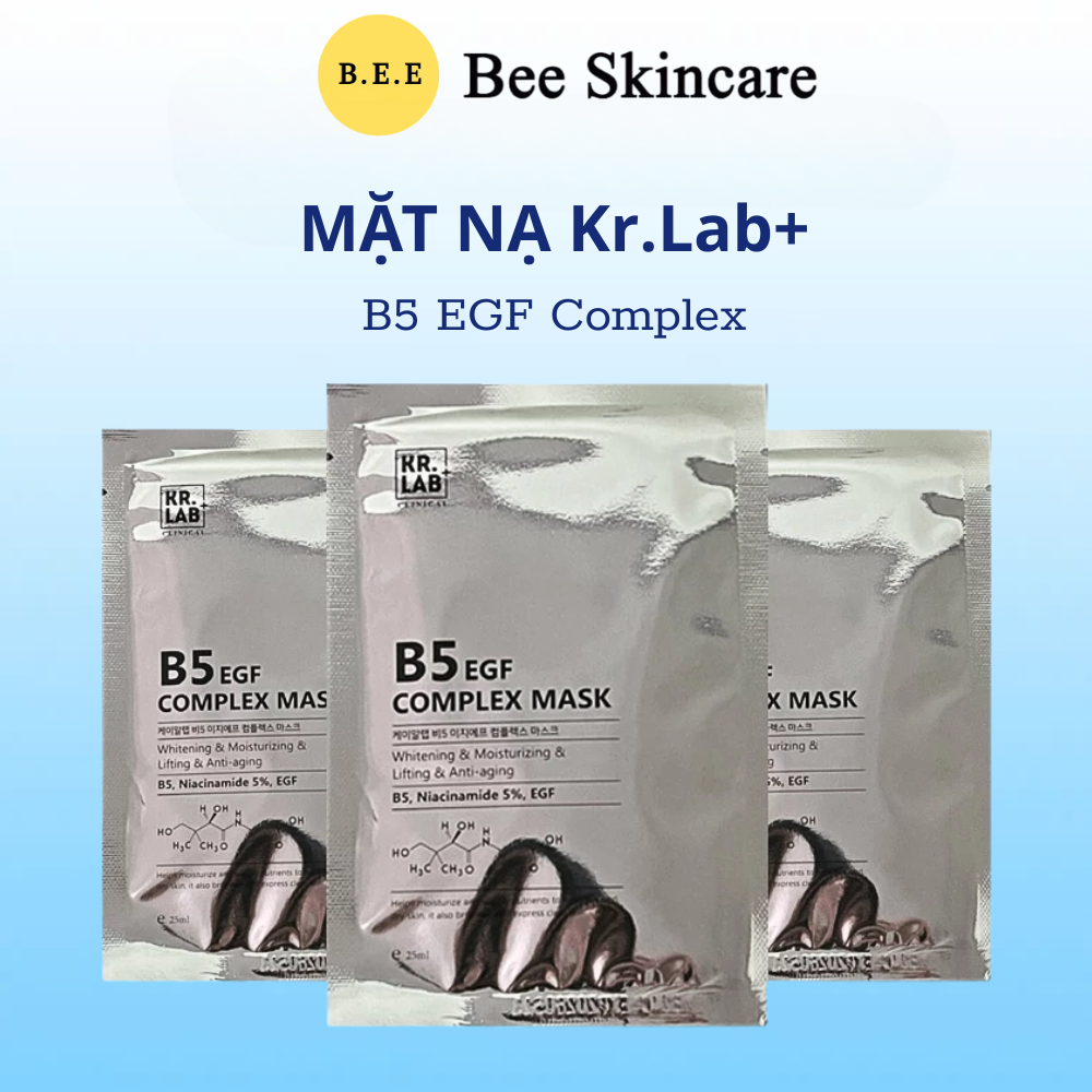 Mặt Nạ Kr.Lab + B5 EGF Complex Phục Hồi, Dưỡng Trắng, Cấp Ẩm Da, Bee ...