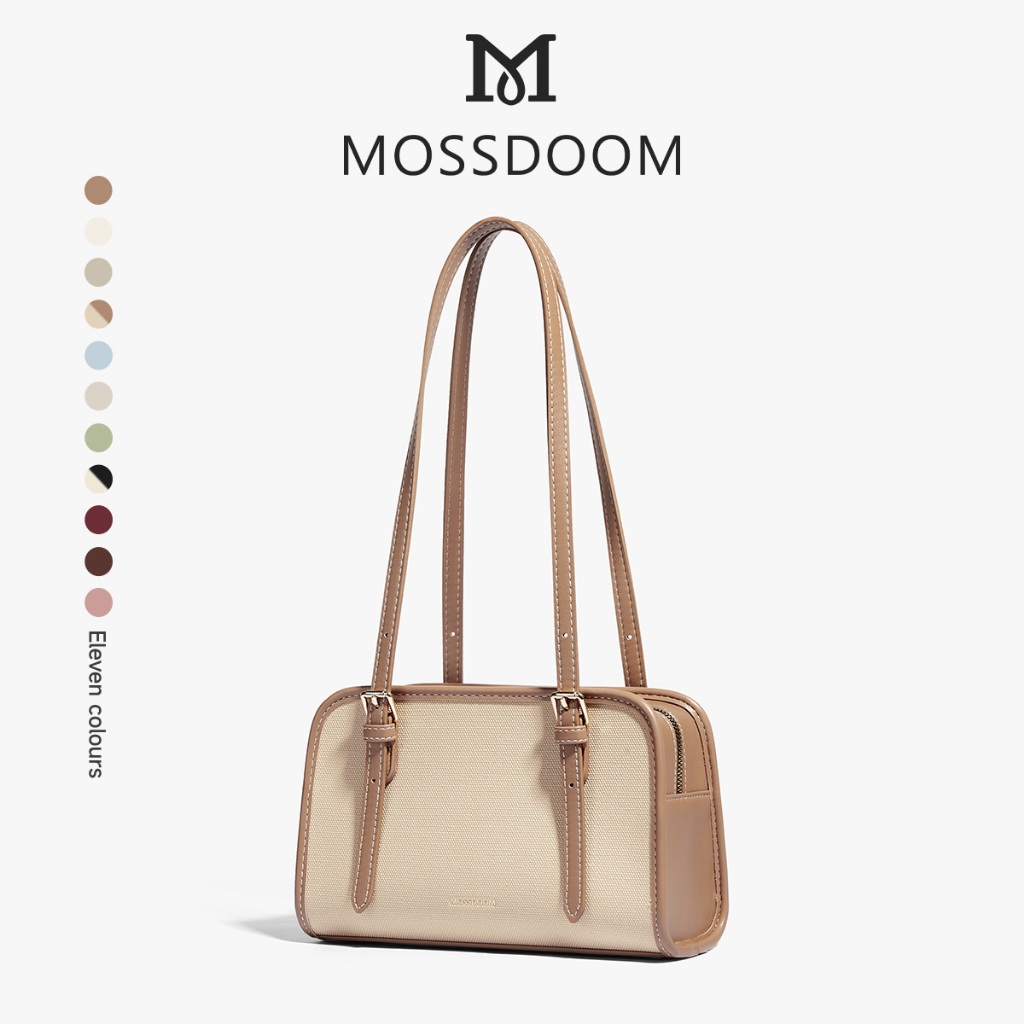 MOSSDOOM Renee Bag Túi đeo vai Boston da PU thời trang và đa năng ...
