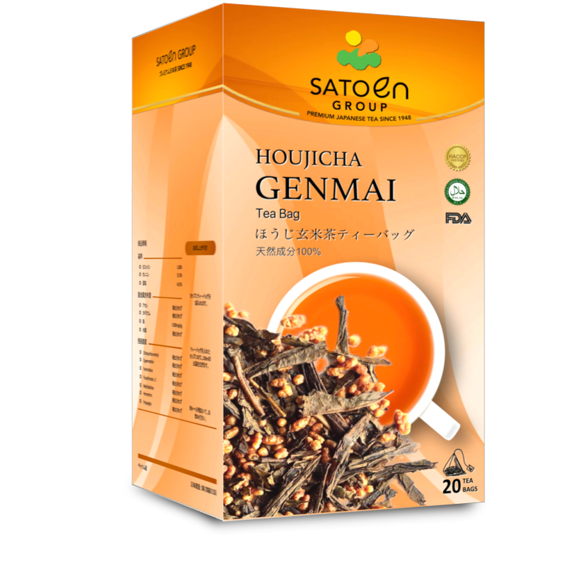 Hộp Trà Xanh Túi Lọc Houjicha Genmai Gạo Rang SATOEN Phiên Bản Hộp Cao ...