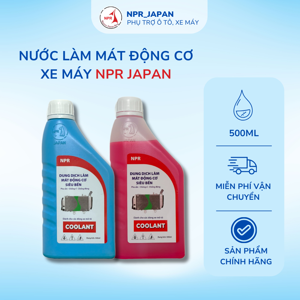 Nước làm mát động cơ cho xe máy Honda/Yamaha chuyên dụng NPR Japan 0.5 ...
