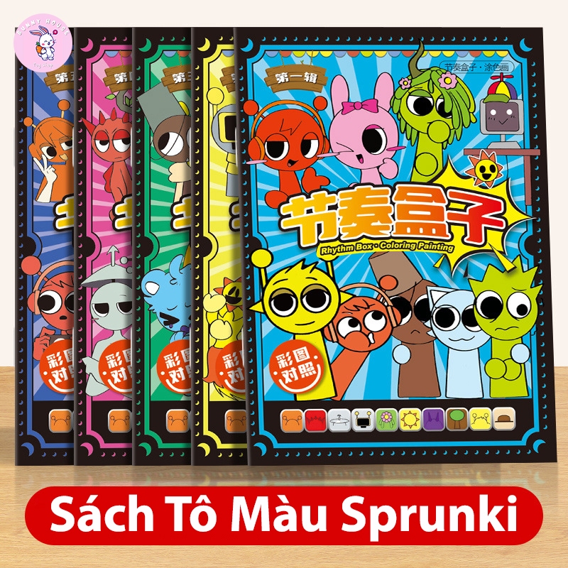 Sách Tô Màu Sprunki / Kuromi / Hello Kitty Nhiều Chủ Đề, Đồ Chơi Mỹ ...