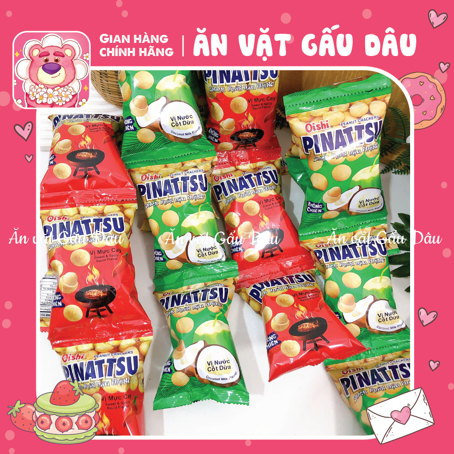 [DÂY 10 GÓI] Snack Đậu Phộng Pinatsu Oishi 3 Vị Cốt Dừa, Mực Cay, Tảo ...