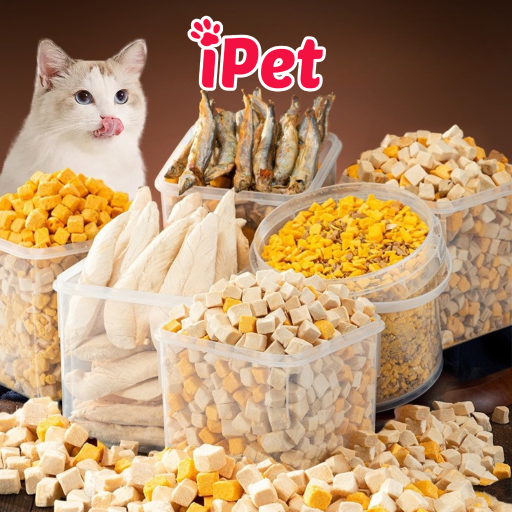 [50g] Thịt Sấy Đông Khô Thức Ăn Giàu Dinh Dưỡng Cho Chó Mèo - iPet Shop | Shopee Việt Nam
