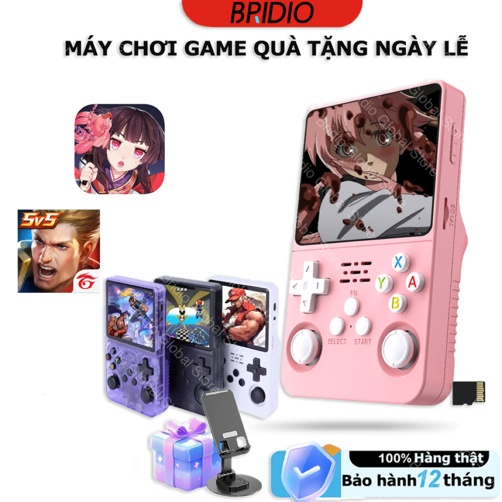 BRIDIO Máy Chơi Game Cảm Tay R36S | Hỗ Trợ 20 Giả Lập | 3.5" Màn Hình ...