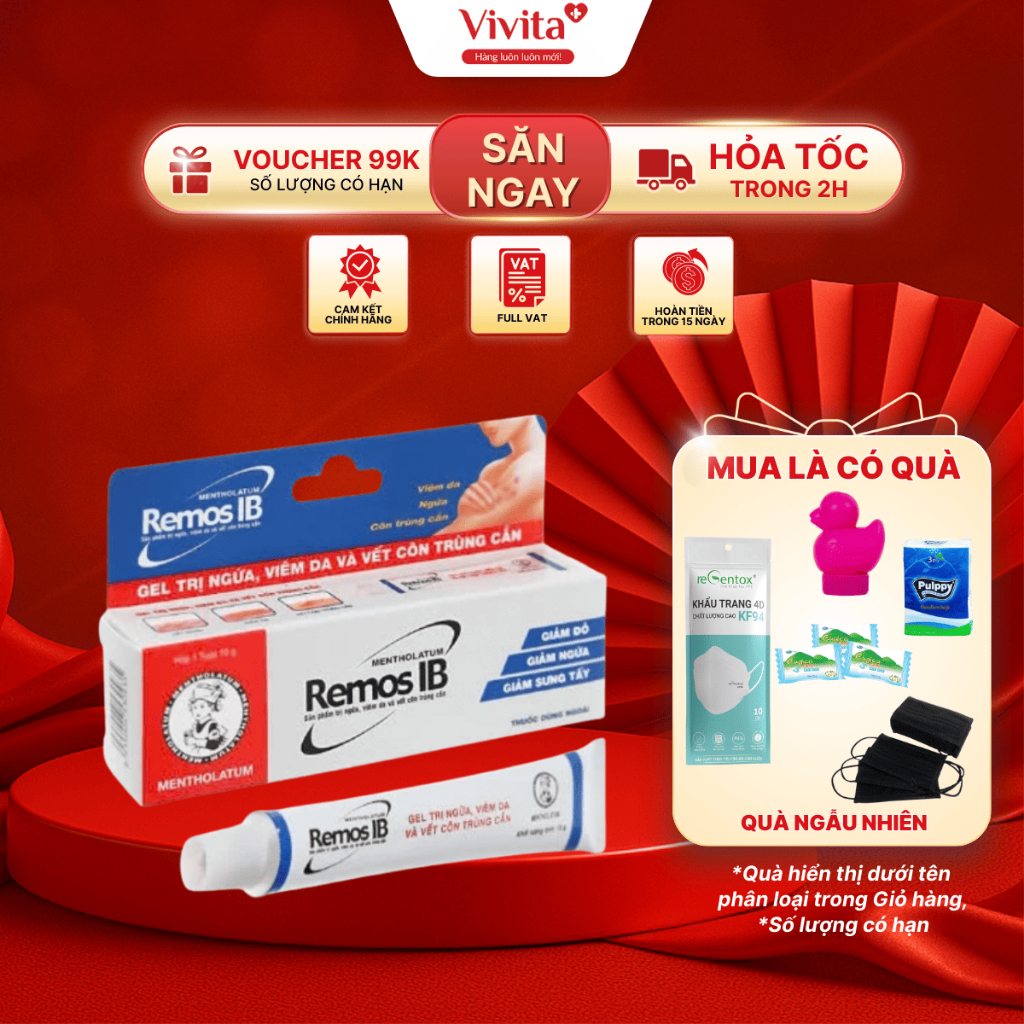 Gel Remos IB Rohto giảm ngứa, viêm da, vết côn trùng (10g) | Shopee ...