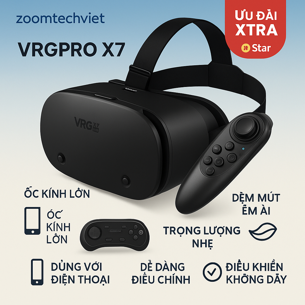 Kính thực tế ảo VR,VRG Pro X7 3D,Xem phim 3D chuyên nghiệp Chơi trò ...