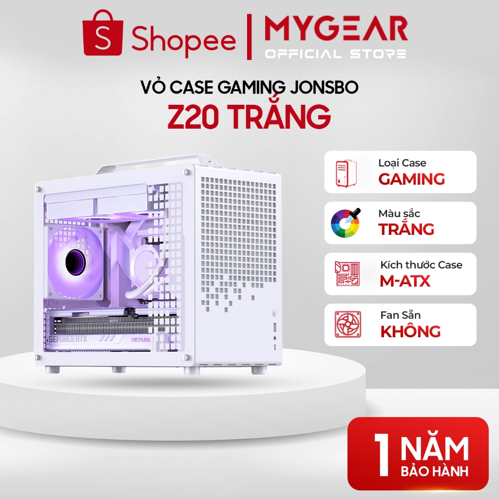 Vỏ Case Gaming Jonsbo Z20 Đen/Trắng (M-ATX/ ITX) Nhỏ Gọn, Tinh Tế ...