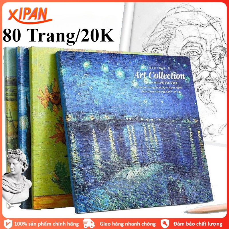Sổ vẽ phác thảo Sketchbook Van Gogh sổ vẽ màu nước sketch book Xipan sổ ...