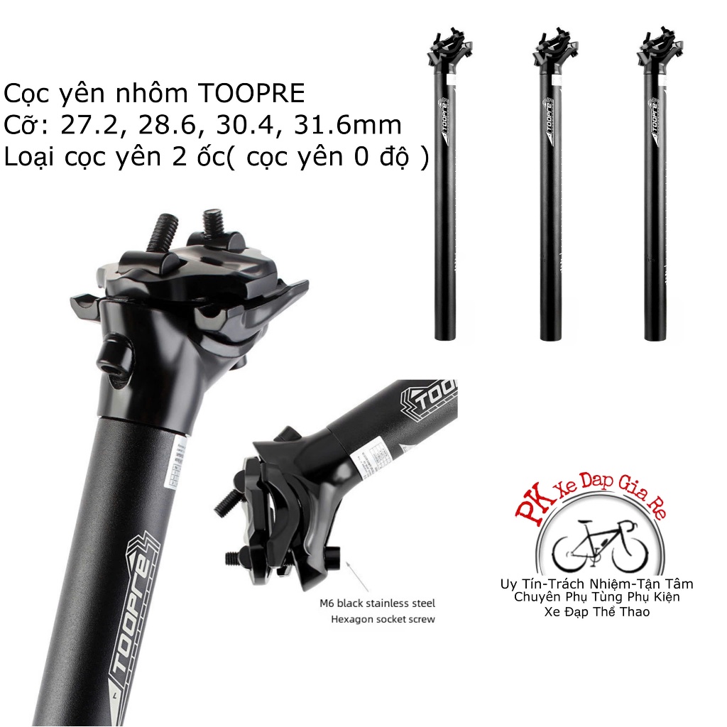 Cọc yên nhôm 0 độ 27.2mm 28.6mm 30.4mm 30.9mm 31.6mm, Cốt yên xe đạp ...