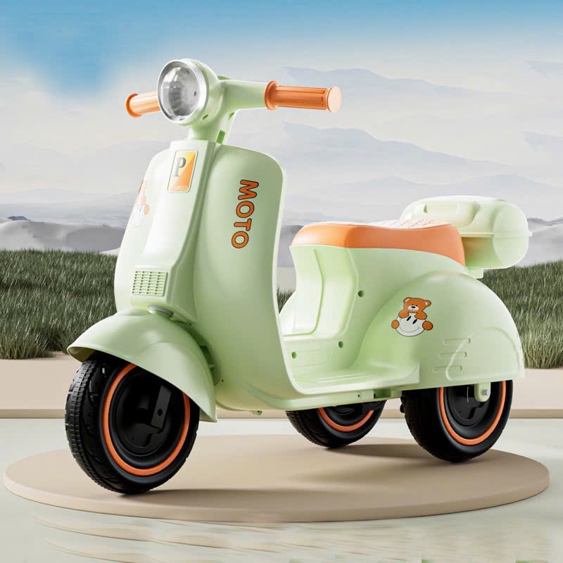 Xe máy điện Vespa moto Gấu mẫu mới 9199 dành cho bé có đèn led và nhạc ...