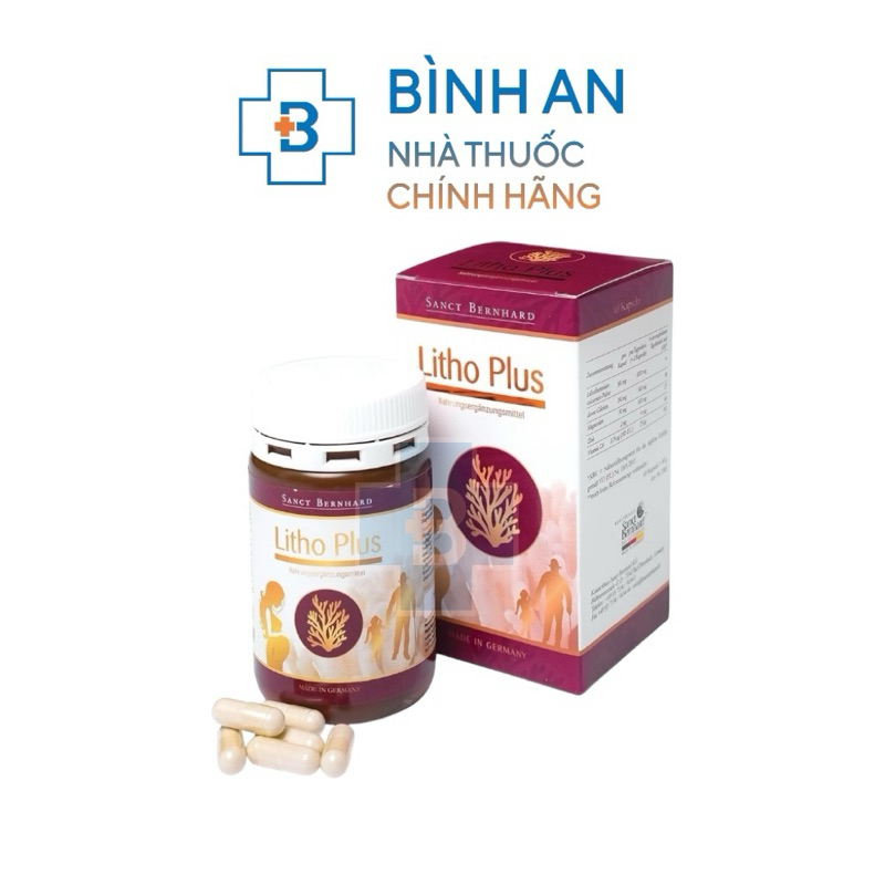 Viên uống bổ sung canxi hữu cơ từ tảo biển đỏ Sanct Bernhard Litho Plus ...