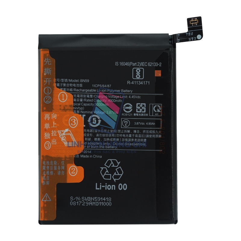 Pin điện thoại Xiaomi Redmi Note 10 4G M2101K7AG (BN59) 5000mAh Zin ...