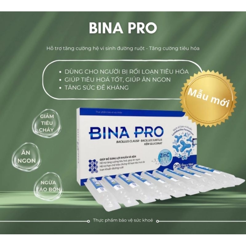 💯Men Vi Sinh Hỗ Trợ Tiêu Hóa BINA PRO - Hỗ Trợ Tăng Cường Hệ Vi Sinh ...