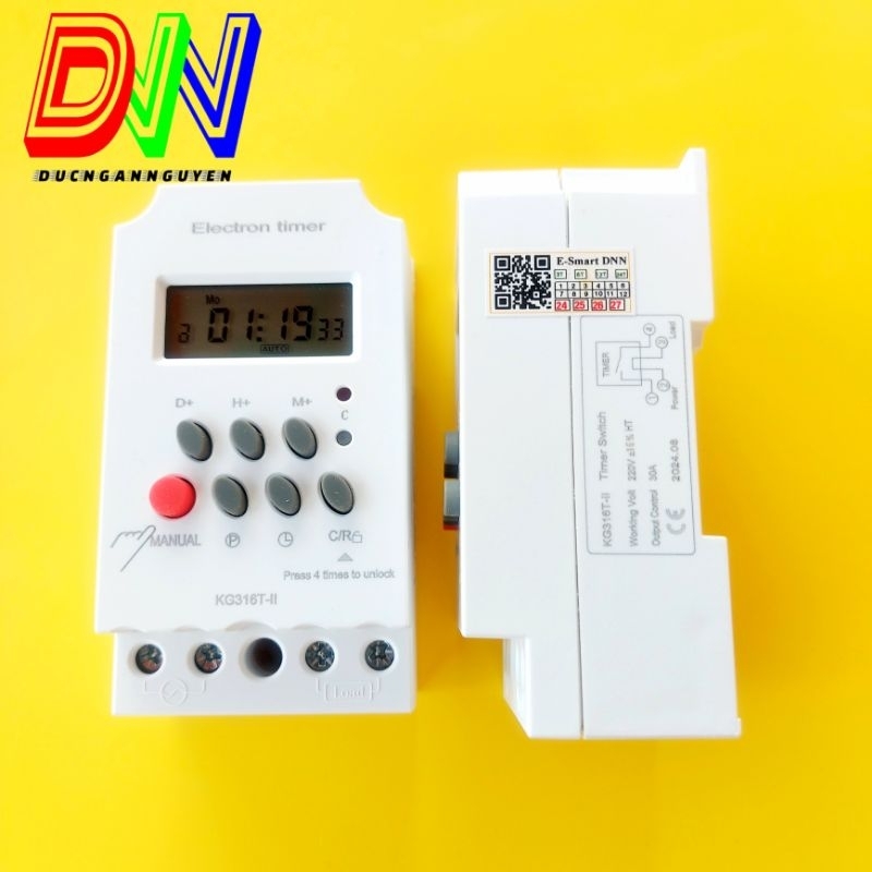 Timer KG316T-II Công Tắc Hẹn Tắt/Mở Giờ 220VAC 30A Có Khóa, Đếm Ngược ...