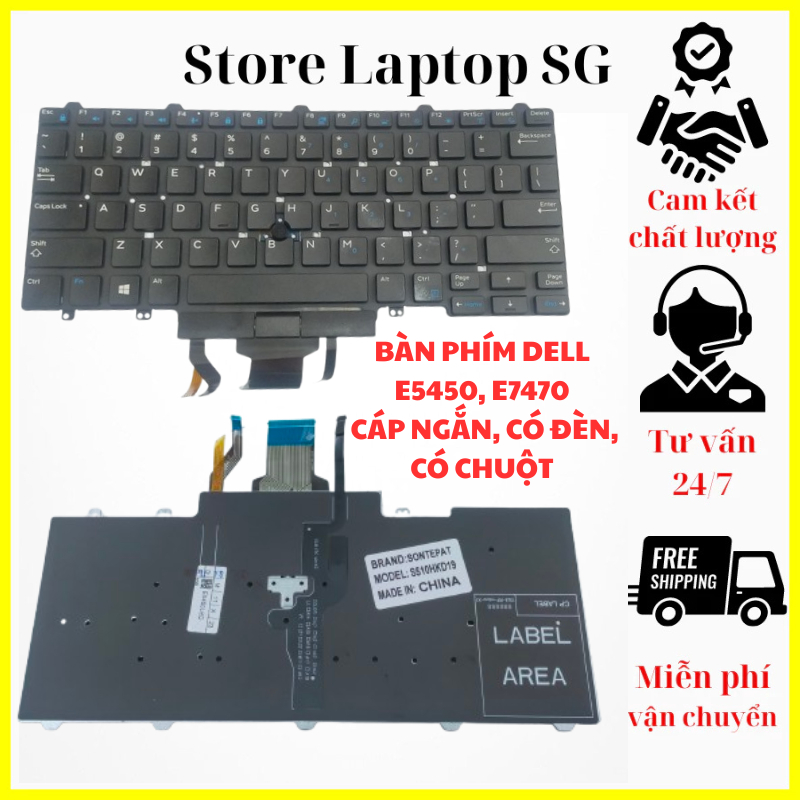 Bàn phím Dell Latitude 5450 E5450 5470 E5470 7450 E7450 7470 E7470,5480 ...