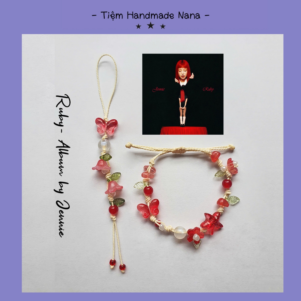 Vòng tay dây sáp chủ đề " Ruby - Album by Jennie " | Shopee Việt Nam