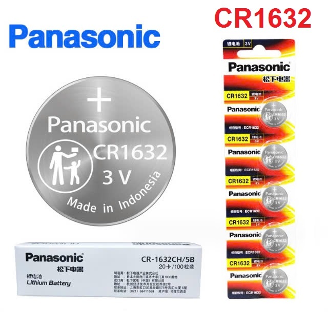 Vỉ 5 viên pin lithium 3V CR1632 Panasonic dùng cho cảm biến áp suất lốp | Shopee Việt Nam