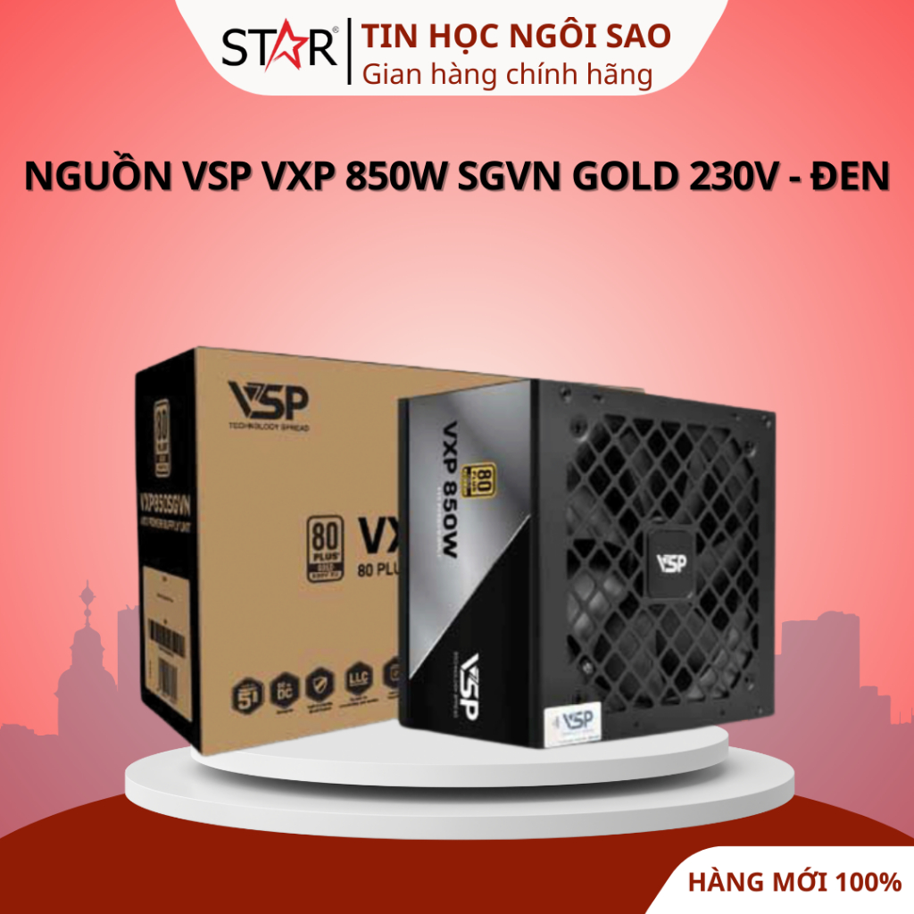 Nguồn VSP VXP 850W SGVN Gold 230V - Đen - Bảo hành 60 tháng | Shopee ...