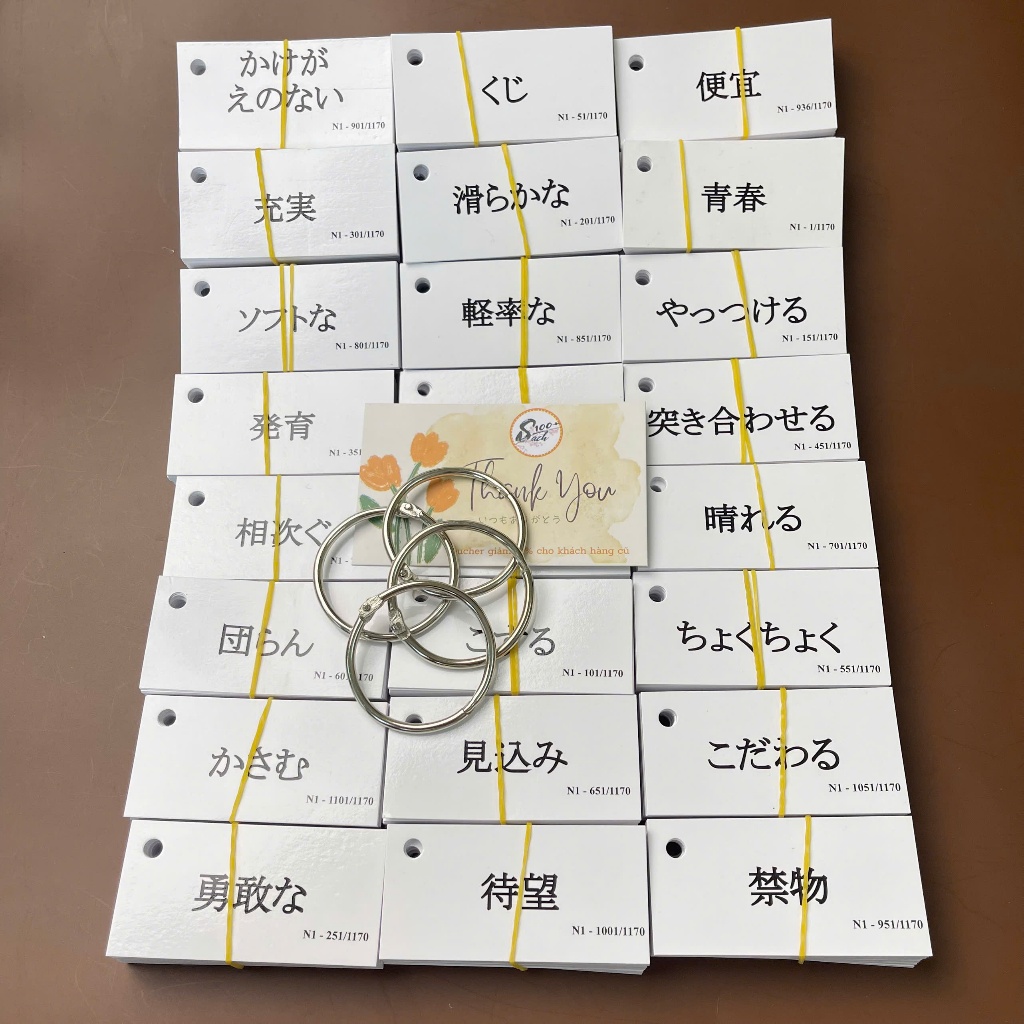 Bộ flashcard Thẻ học từ vựng N5 - N1 (theo giáo trình Minna no Nihongo và Mimikara Oboeru ...