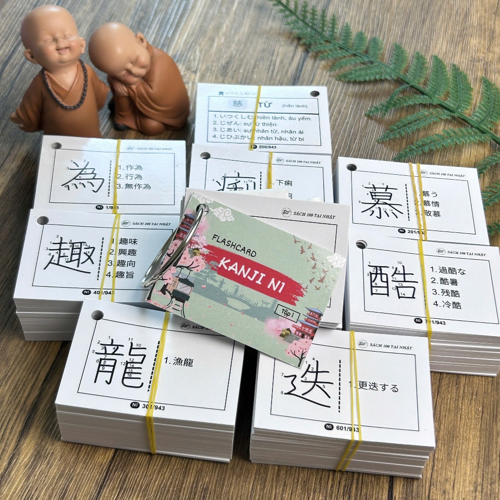 Thẻ học - Flashcard Hán tự/ Kanji N1 (942 kanji) | Shopee Việt Nam