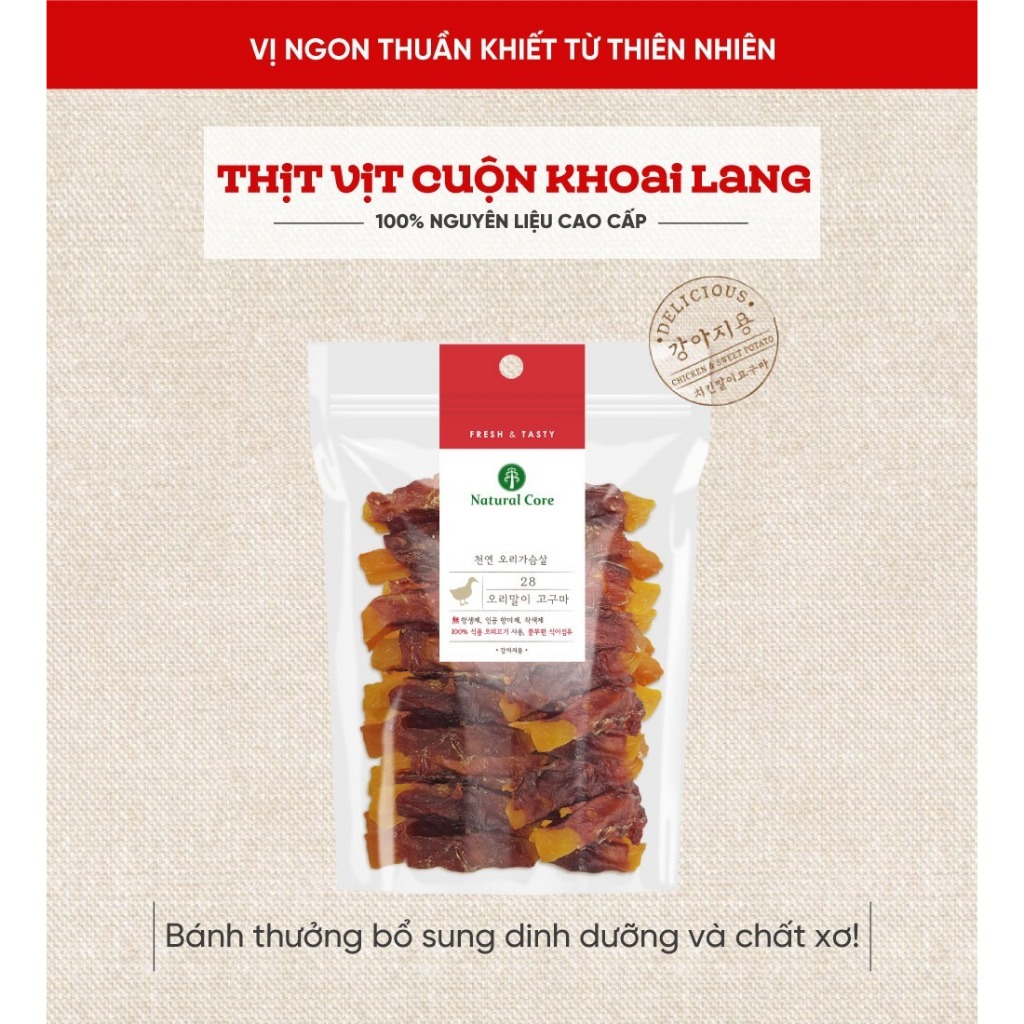 Snack Cho Chó Thịt Cuộn Khoai Lang Natural Core Bổ Sung Chất Xơ 220g ...