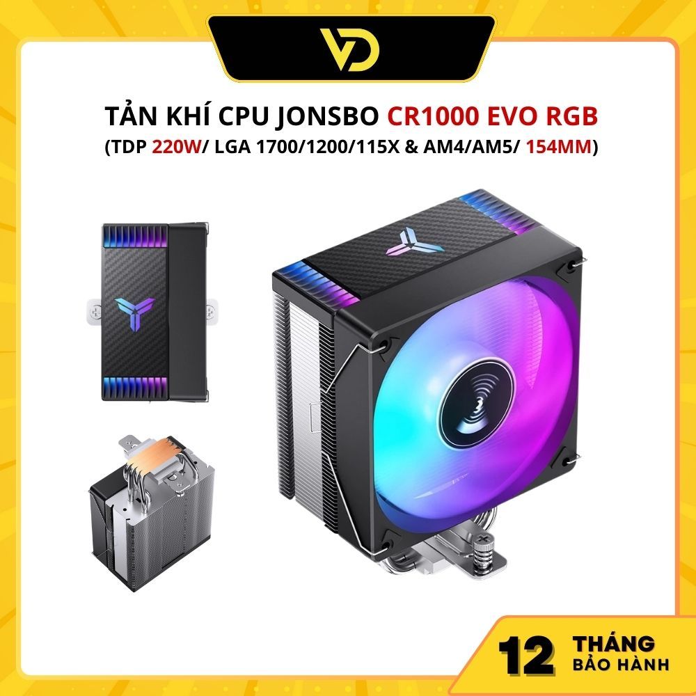 [Full VAT] Tản nhiệt khí CPU JONSBO CR1000 EVO RGB BLACK| Chính hãng ...