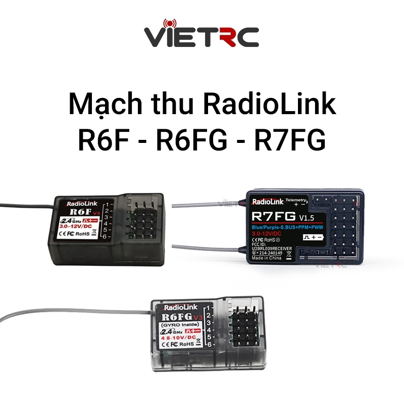 Mạch thu sóng (Rx) Radiolink R6F / R6FG / R7FG cho tàu, xe điều khiển ...