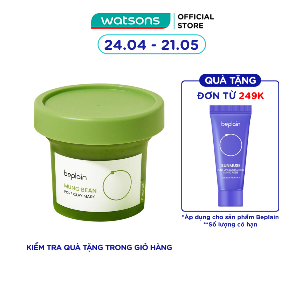 Mặt Nạ Đất Sét Beplain Mung Bean Pore Clay Mask 120ml | Shopee Việt Nam