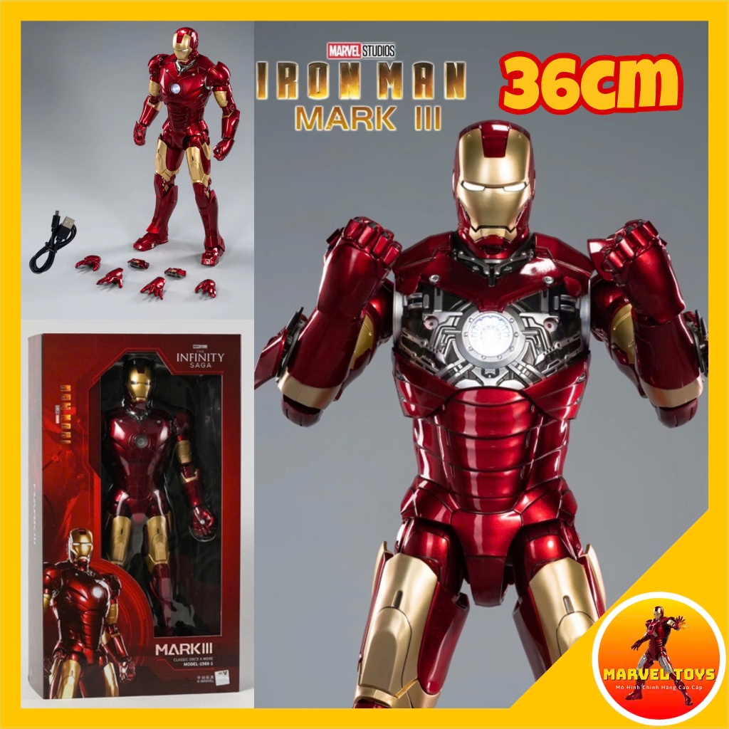 Mô Hình Chính Hãng ZD Toys MARVEL Iron Man Mark 3 MK3 Scale 1/5 Cao ...
