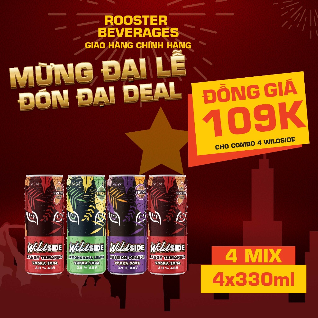 WildSide Vodka Soda Lốc 4 Mix (330ml) | Shopee Việt Nam